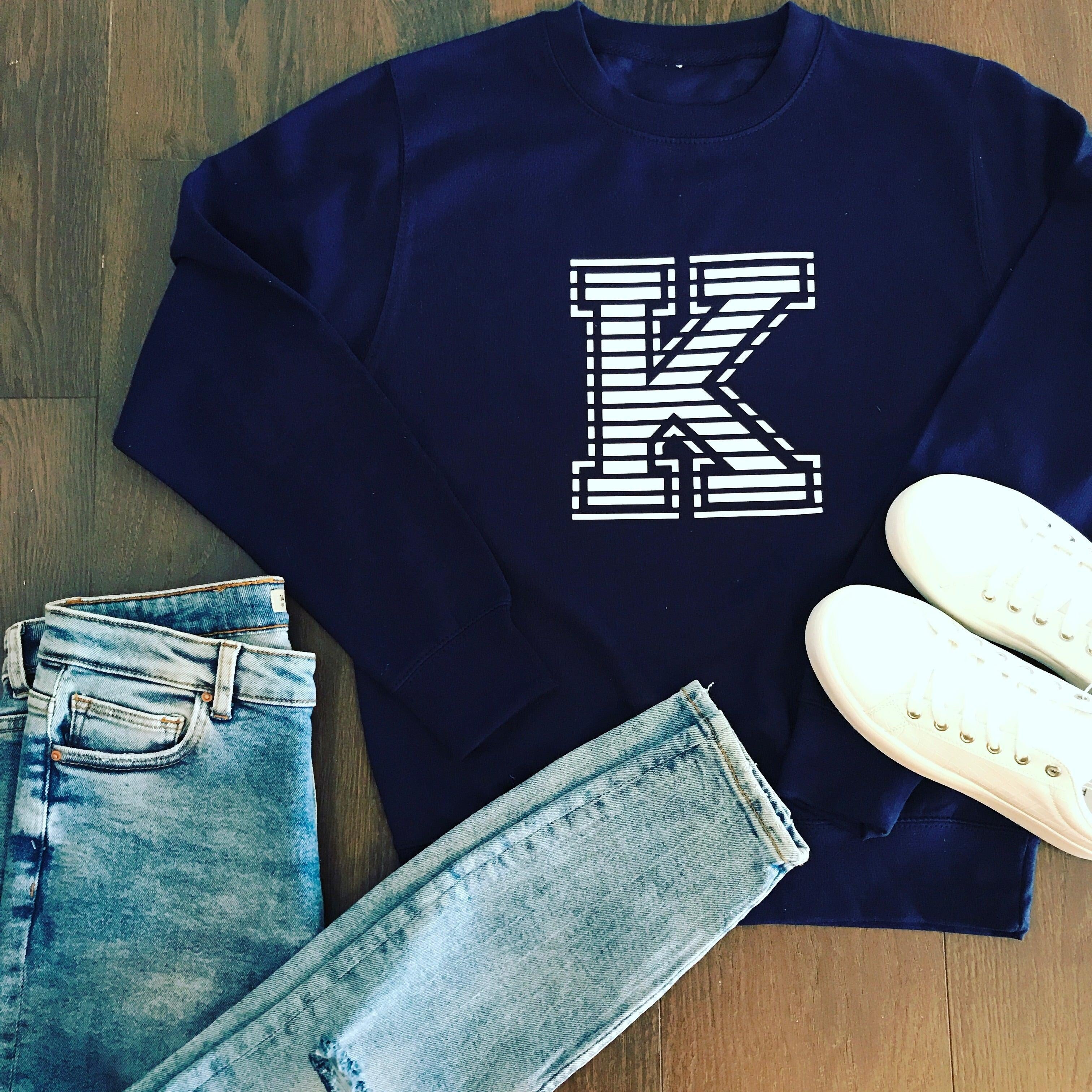 CUSTOM | STRIPED INITIAL SWEATER – ThePaperPress